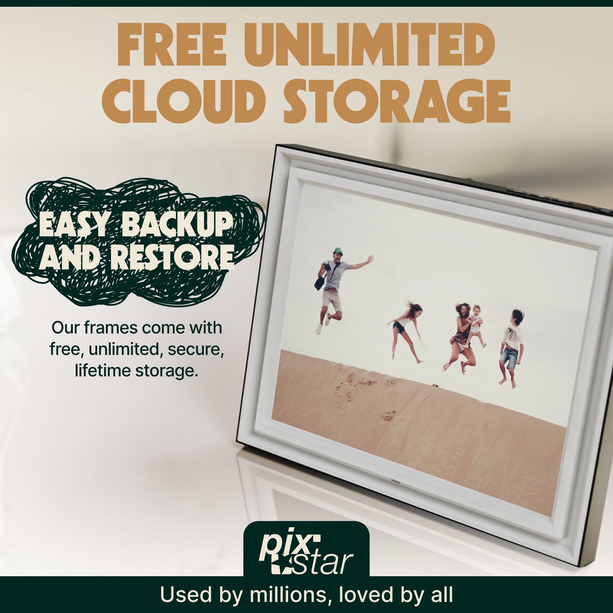 LUX 17” Wi-Fi & Cloud Digital Photo Frame – Pix-Star