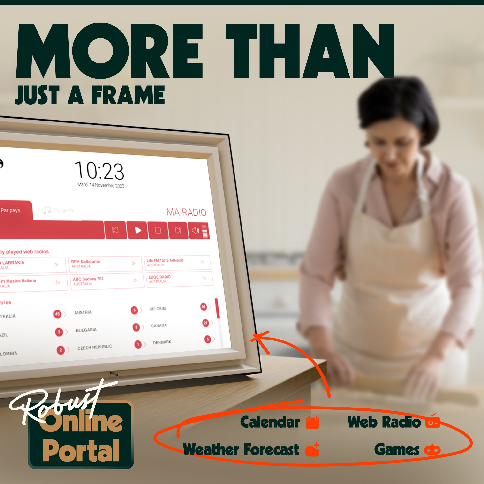 LUX 17” Wi-Fi & Cloud Digital Photo Frame – Pix-Star